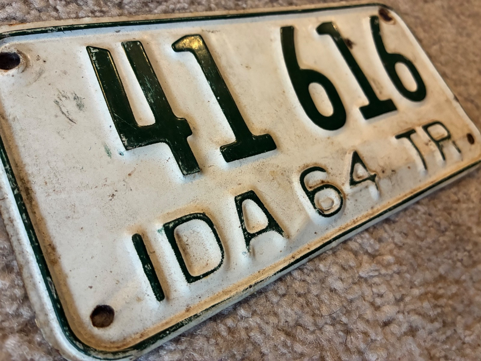 1964 IDAHO TRAILER LICENSE PLATE ID ODD ODDBALL 41 616 | eBay