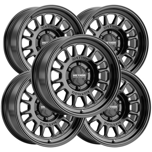 (5) Method Race Wheels MR318 17x8.5 6x5.5" +0mm Gloss Black Wheels Rims ...