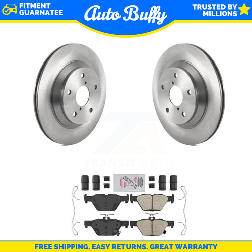 Rear Disc Brake Rotors And Integrally Molded Pads Kit For Subaru ...