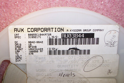 QTY (200) .1uf 50V 10% X7R 0805 SMD CERAMIC MLCC CAPACITORS ...