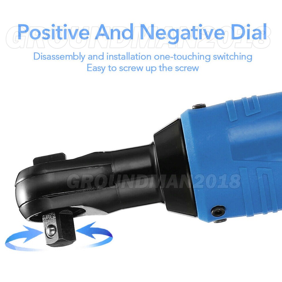 Cordless Impact Ratchet Wrench Driver Electric Rattle Nut Gun Sockets ...