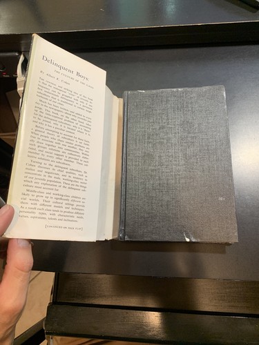 Delinquent Boys The Culture of the Gang by Albert K. Cohen 1955 RARE HC ...