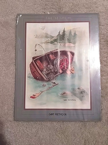 Vintage Gary Patterson Fishing Art Print "The Search" 1981 11x14 | eBay