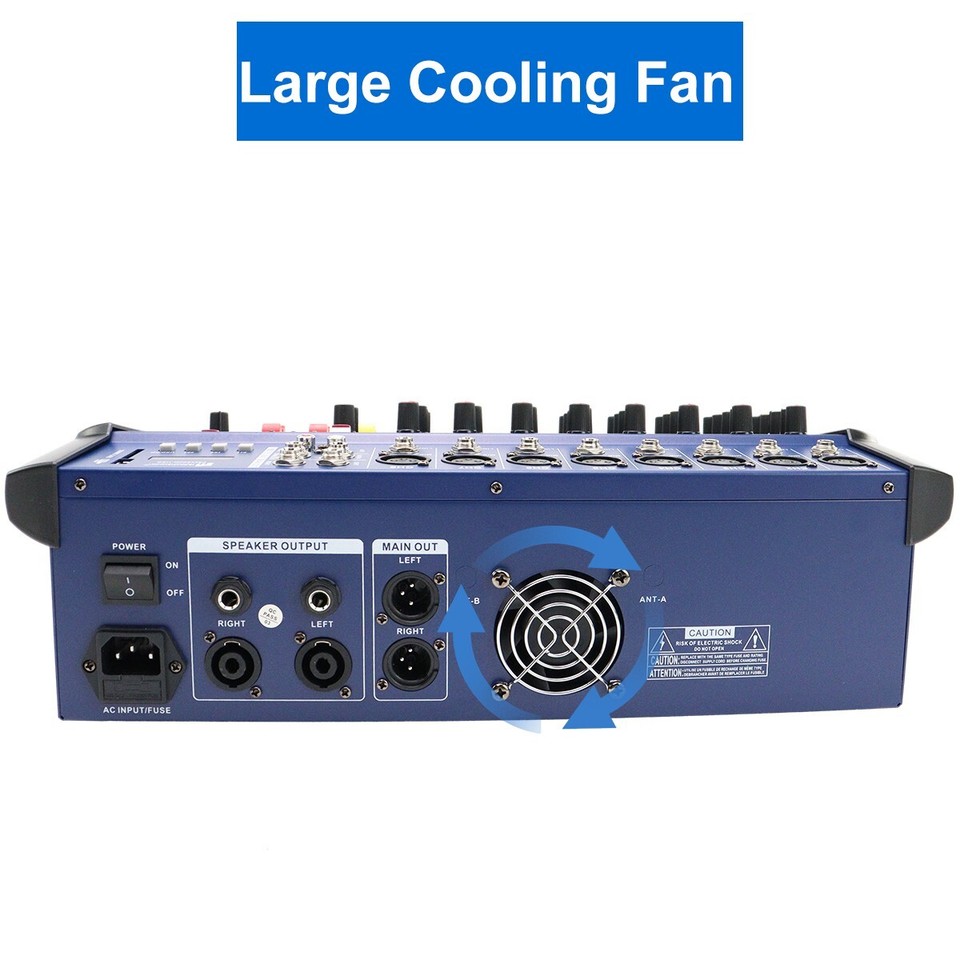 Professional Powered Mixer Power Mixing Amplifier 8 Channel Amp 16DSP ...