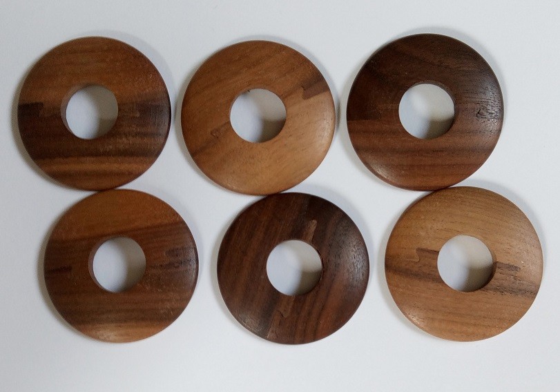 1x Wooden Radiator Pipe Cover 15mm Walnut Oak Maple Low profile 5mm ...