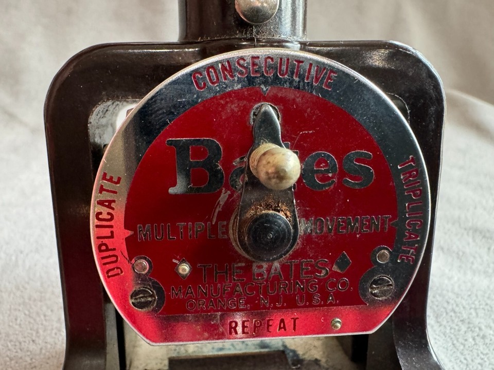 Vintage Bates Numbering Machine Multiple Movement Stamp | eBay