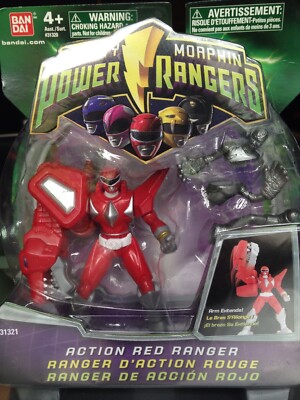 * NEW Mighty Morphing Power Ranger ACTION RED RANGER * Arm Extends ...