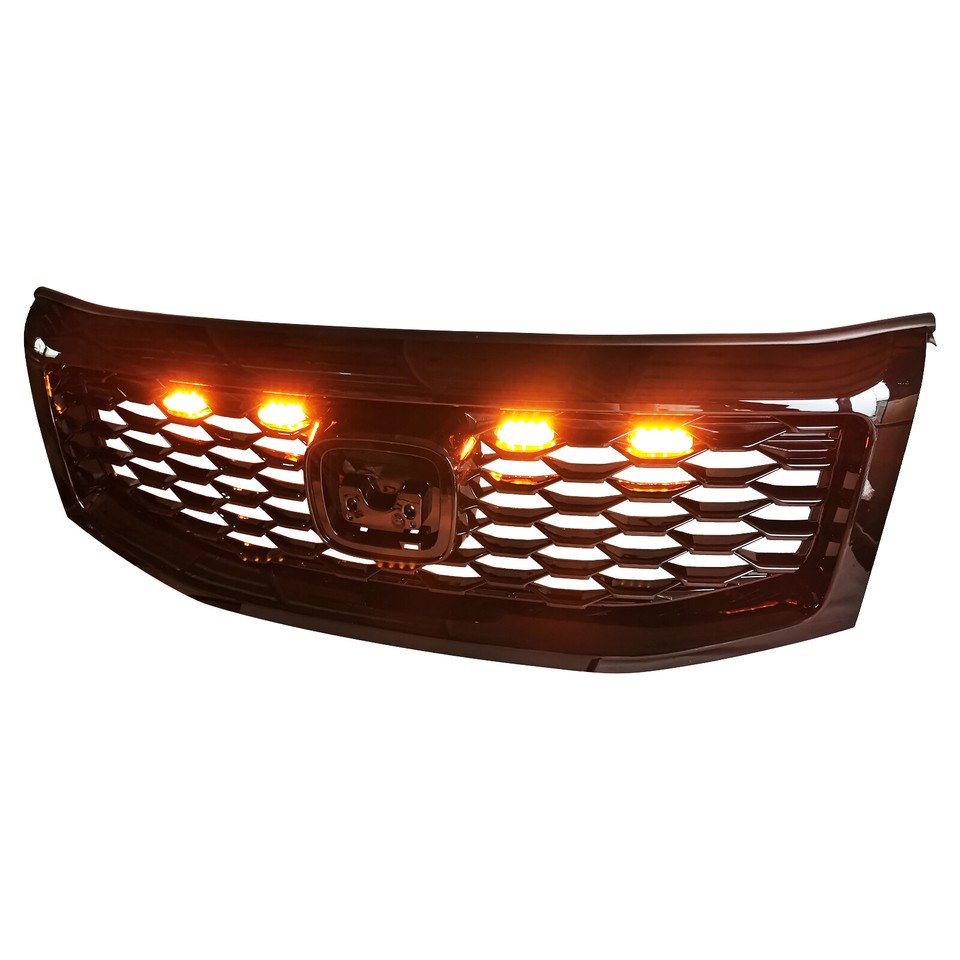 2012-2015 Honda Pilot Front Upper Honeycomb Gloss Black Grill Fit w ...
