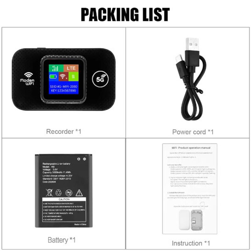 4G LTE Portable Mobile Broadband Wireless Router Hotspot SIM Unlocked ...