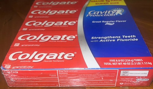 Colgate Cavity Protection Toothpaste with Fluoride, Regular Flavor {8 ...