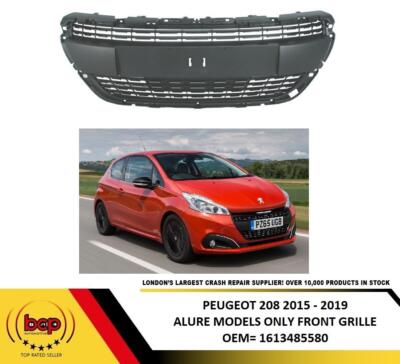 PEUGEOT 208 2015 - 2018 FRONT BUMPER CENTRE GRILLE ALLURE MODELS ...