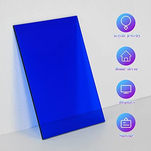 5 Pack Acrylic Sheet Blue Translucent Colored Transparent Sheets Easy ...