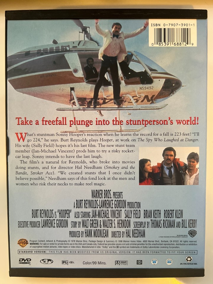 Hooper (DVD, 1978) 85391688129 | eBay