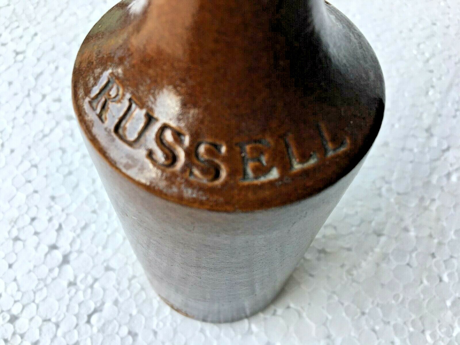 RARE OLD ANTIQUE JOSIAH RUSSELL'S STONEWARE VINTAGE BEER BOTTLE ...