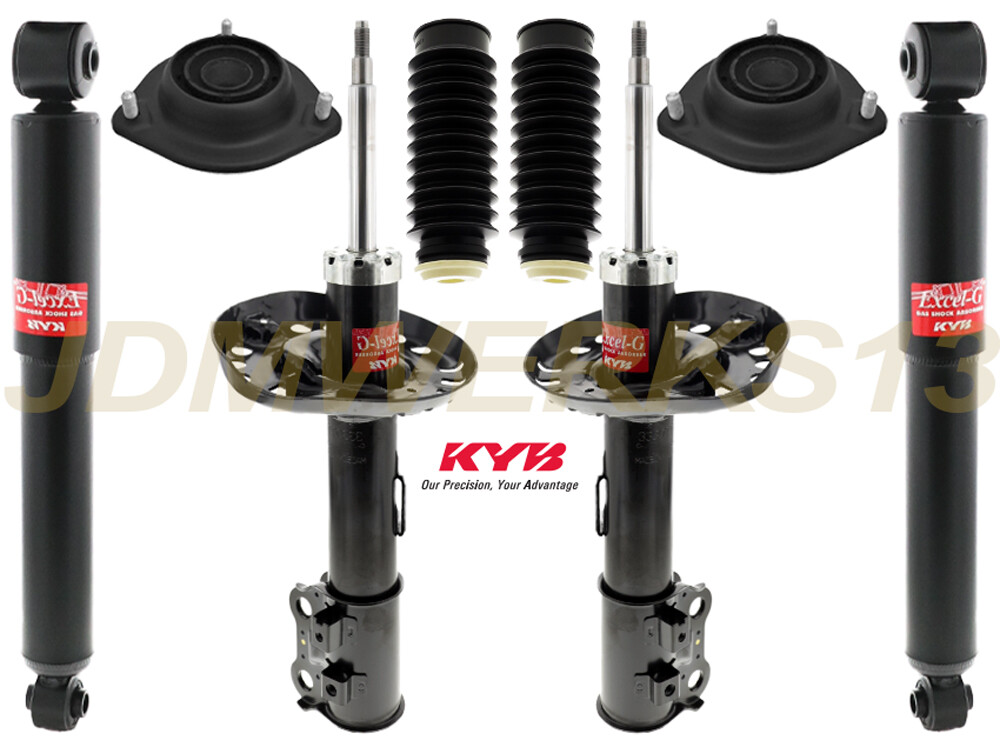 KYB 4 STRUTS SHOCKS STRUT MOUNTS BOOTS KIT for HYUNDAI VELOSTER 13 14 ...