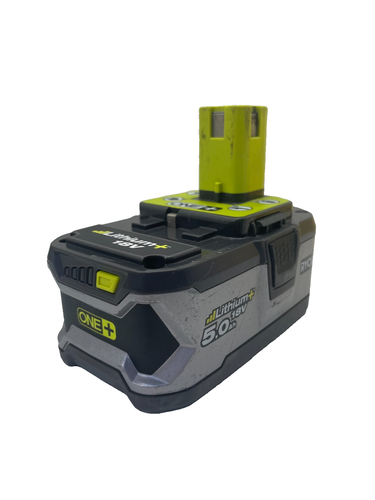 Ryobi One+ 18V 5.0Ah Li-Ion Cordless Battery with Fuel Gauge - RB18L50 ...