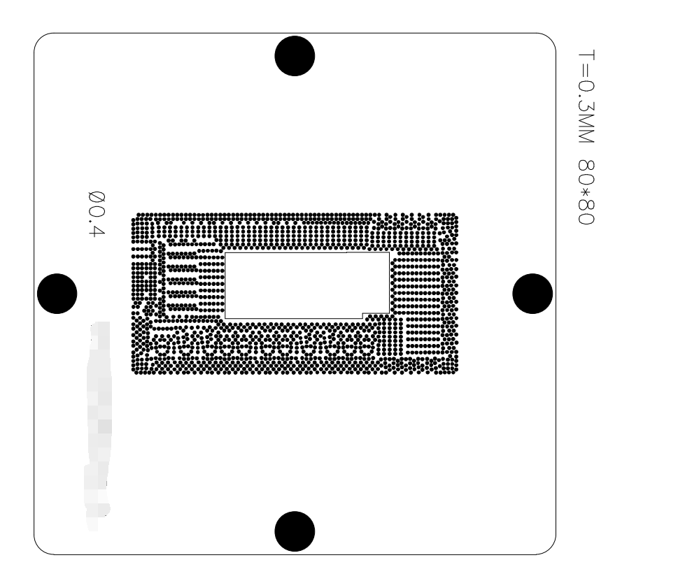 CPU FJ8071504786411 99AVA7 I9-12900H SRLD4 BGA1744 Laser Stencil 0.4mm ...