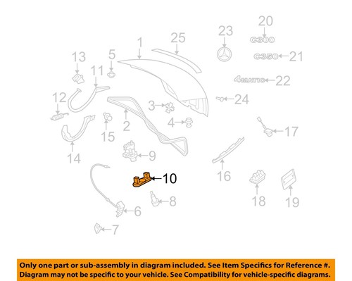 MERCEDES OEM 10-16 E350 Trunk Lid-Lock Cylinder Bracket 2047580014 | eBay