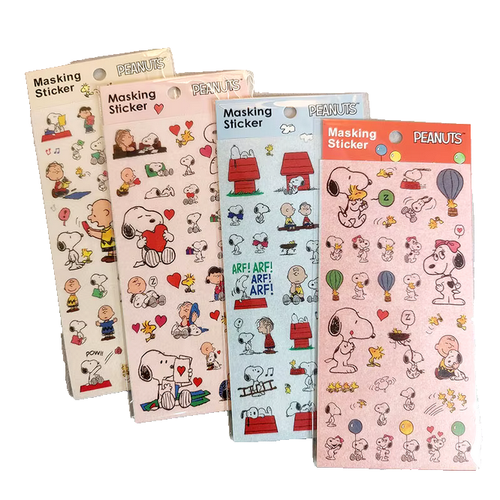 (4 x Set) "Clearance" Snoopy Peanuts 120 Seal Stickers Waterproof Anime ...