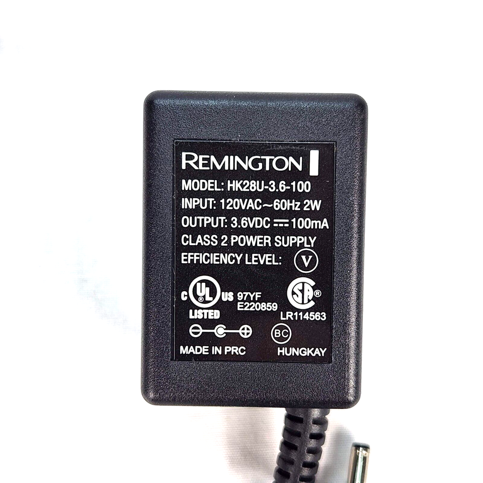 Genuine Remington Trimmer AC Charger Power Supply HK28U-3.6-100 3.6VDC ...