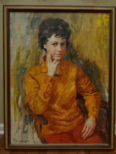 Vintage Women Portrait Oil Painting on canvas by Listed Artist Douglas ...