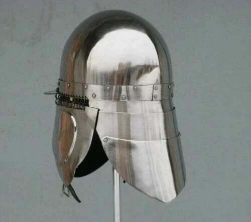Medieval Helmet Knight Battle Chromolly Steel SCA Gothic Fighting ...