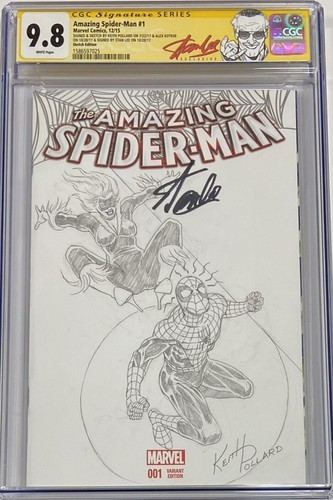 Amazing Spider-Man #1 Sketched Keith Pollard & Kotkin Signed Stan Lee ...