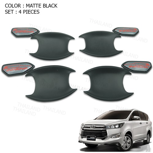 Door Handle Bowl Insert Cover Black + V1 4 Pc Fits Toyota Innova Crysta ...