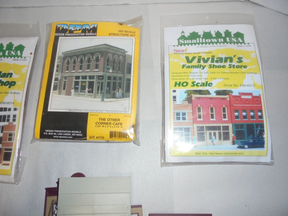 HO SCALE TRAIN BUILDINGS MIB COMMERCIAL RETAIL 6 KITS VERY NICE | eBay