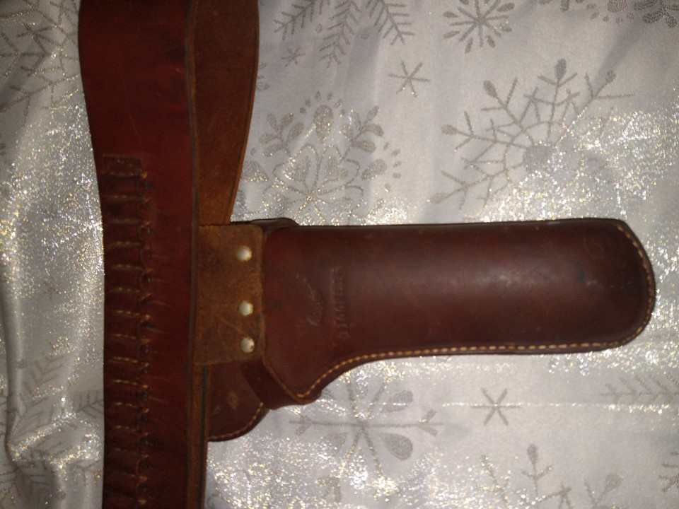 vintage HUNTER leather holster 122 XLG brown GUN ammo belt | eBay
