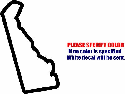Delaware State Map Decal Sticker JDM Funny Vinyl Car Window Bumper ...