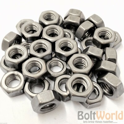 M5 / 5mm SELF COLOUR HEXAGON FULL NUTS METRIC COARSE THREAD GRADE 8 DIN ...