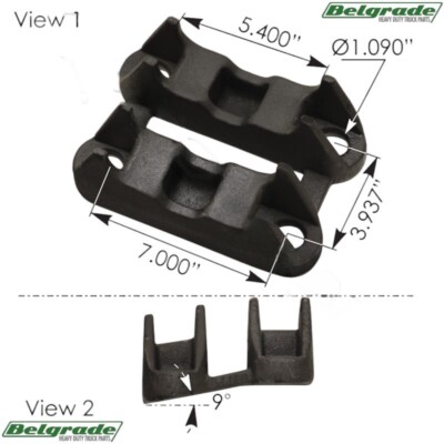 MHS5013 U Bolt Bottom Plate Hendrickson Replaces 50913-000 & Mack ...