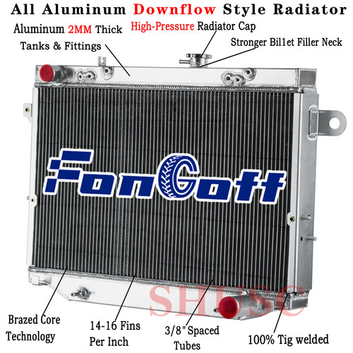 4 Row Aluminum Radiator For 98-2007 Toyota Landcruiser / 98-06 Lexus ...