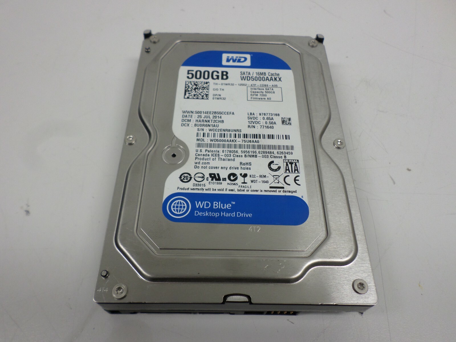 Western Digital WD Blue WD5000AAKX-75U6AA0 500GB SATA III 3.5" Hard ...