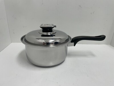 CHEF DOAK HEALTHY LIFE HEAVY 3-QT 7-PLY 304 WATERLESS SAUCEPAN W/ VAPO ...