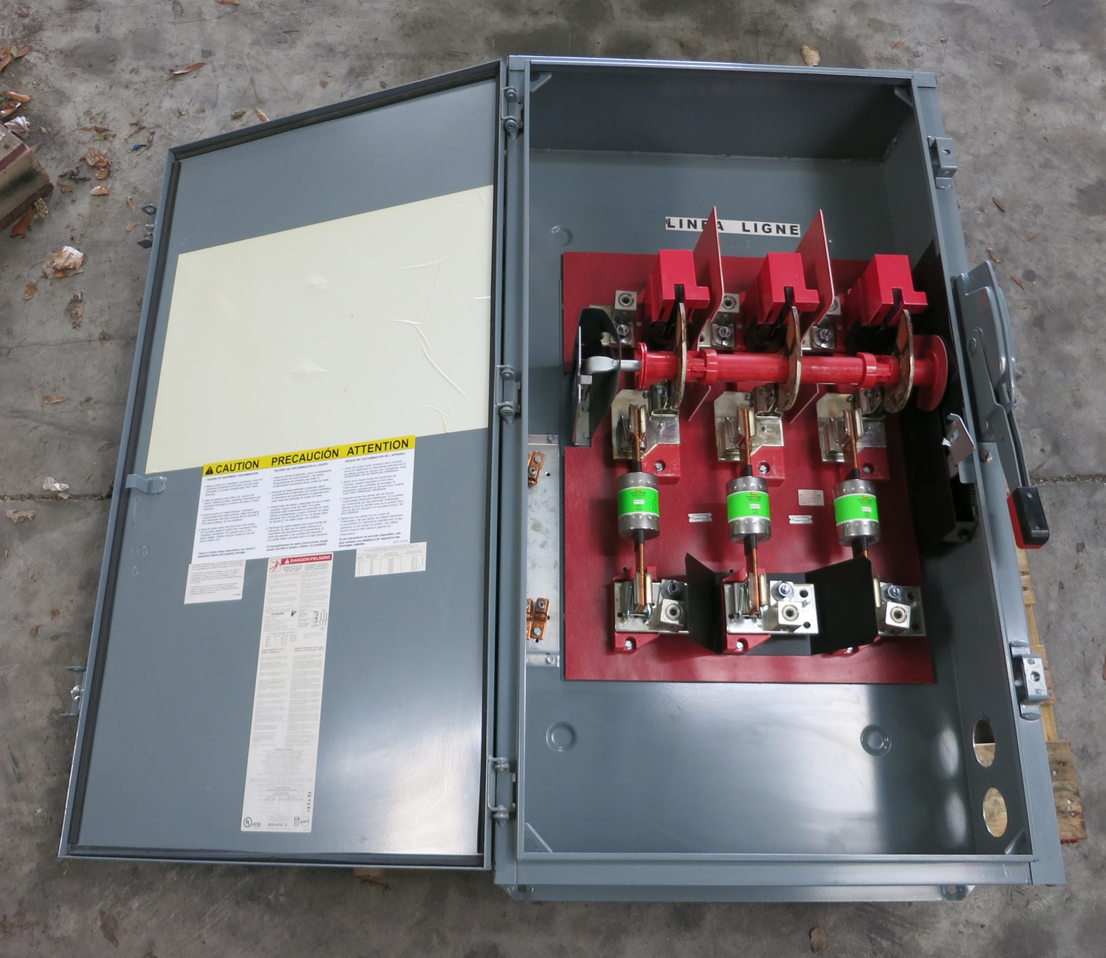 Square D H365AWK 400A 600V Fusible Safety Switch Disconnect 400 Amp ...