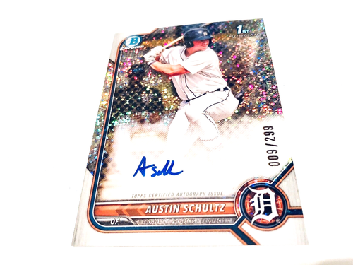 Austin Schultz 2022 Bowman Chrome 1st Bowman Sparkle Refractor RC ...