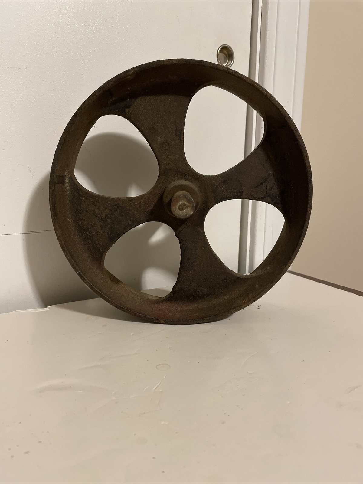 ANTIQUE Cast Iron Wheel Barrel Wheel ? Industrial Art Cast Iron Wheel ...