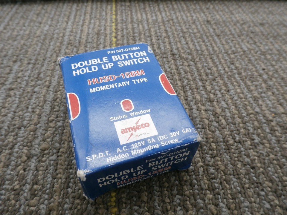 New Amseco Double Button Hold-Up Switch HUSD-15BM | eBay