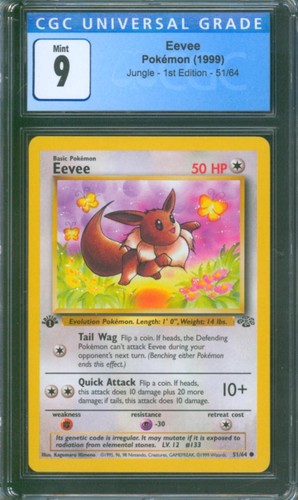 1999 Pokemon Jungle 1ST EDITION 🔥 EEVEE 🔥 #51 CGC 9 Mint Card 201 | eBay