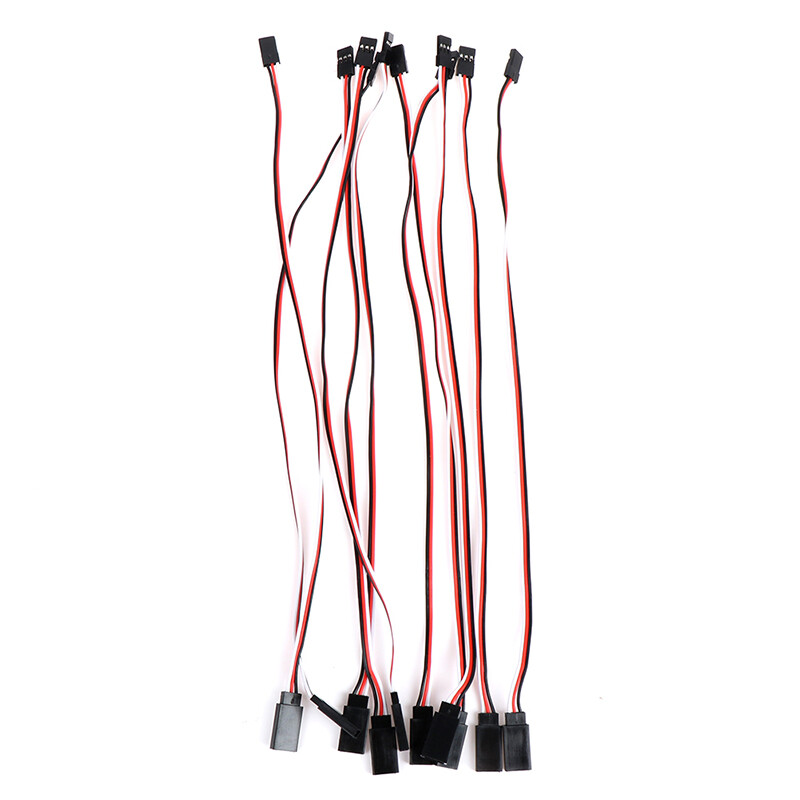 10Pcs 30cm Servo Extension Lead Wire Cable For RC Futaba JR Male to ...