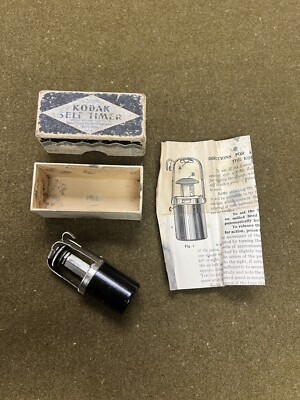 VINTAGE KODAK CAMERA SELF-TIMER...with BOX AND INSTRUCTIONS...Pat. 1918 ...