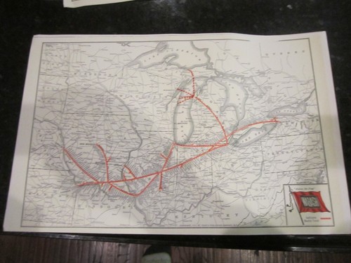 1931 MAP OF THE WABASH RAILROAD SYSTEM - 17" X 11" - HEAVY STOCK PAPER ...