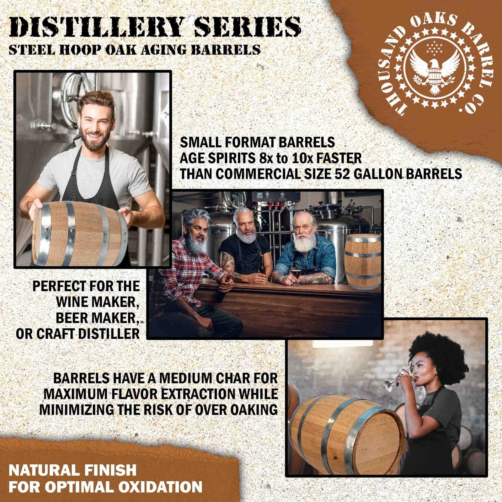 1 Gallon Oak Aging Barrel distillery Series Steel Hoops Unvarnished With Wood | eBay