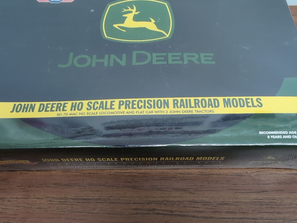 JOHN DEERE SD-70 MAC HO Scale "GENESIS" Flat Car With Tractors | eBay