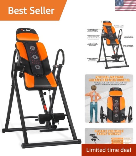 Advanced Heat & Massage Inversion Table for Back Pain Relief – Foldable ...
