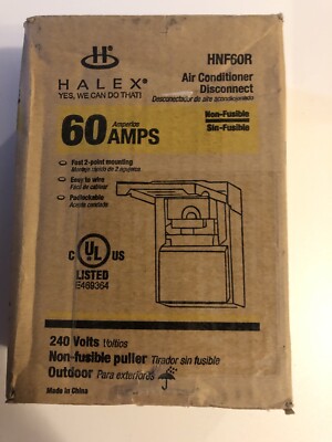 Halex HNF60R AIR CONDITIONER DISCONNECT EACH, 60 Amp, Gray | eBay