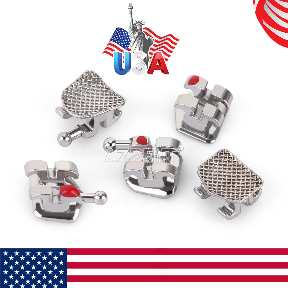 Dental Orthodontic Brackets Teeth Use Braces Standard Roth .022 Hooks 3 ...