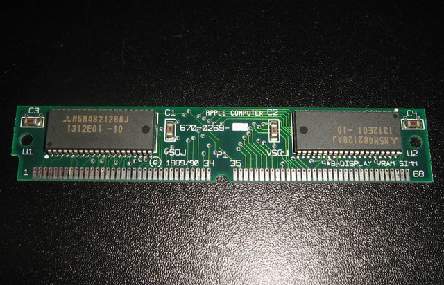 Apple Macintosh 256k 68-pin VRAM Video Memory SIMM 670-0269 LC LCII ...